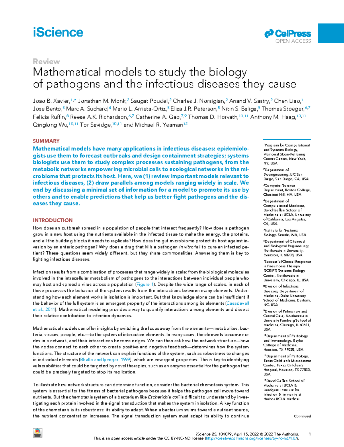 Mathematical models to study the biology of pathogens and the ...