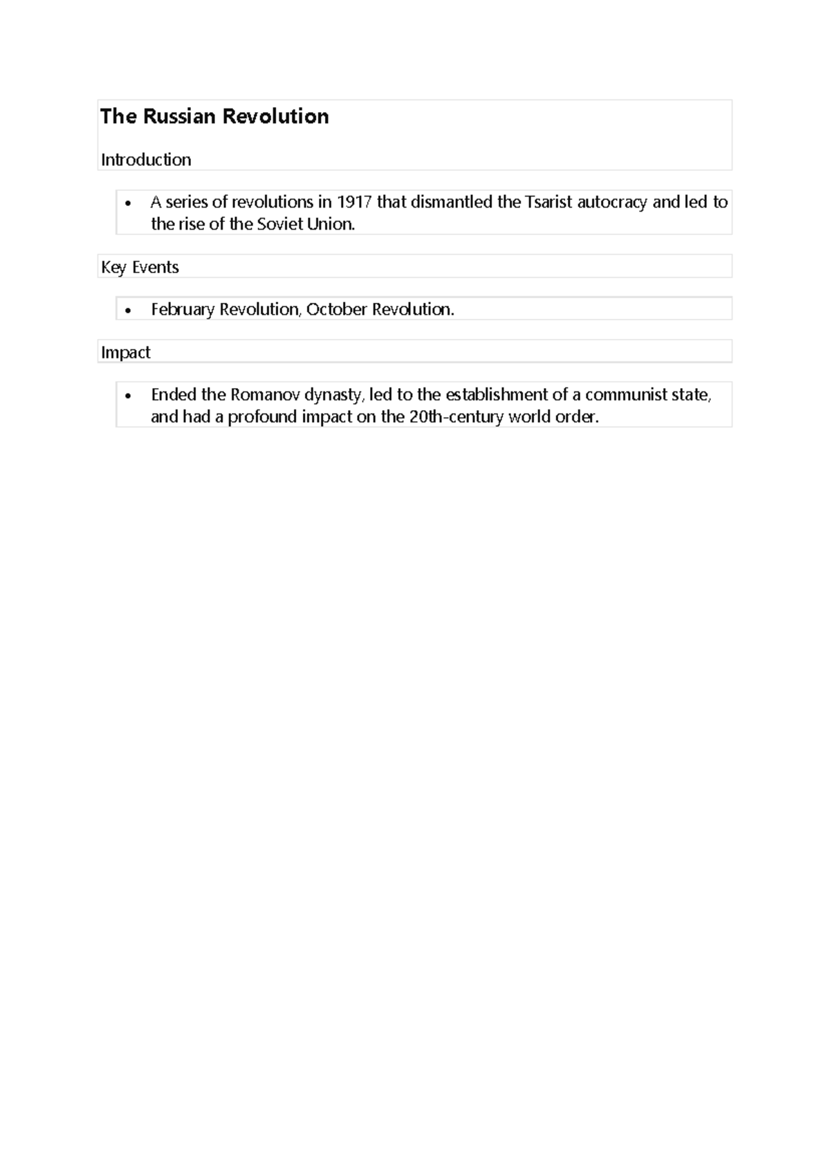 The Russian Revolution - ARCH1102 - The Russian Revolution Introduction ...