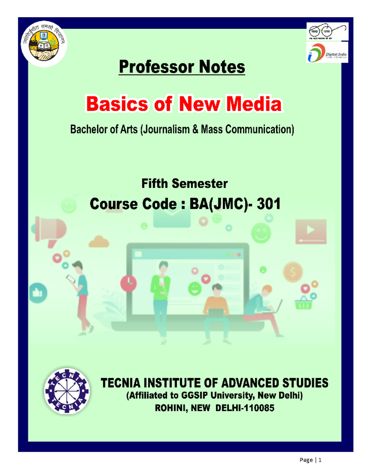 Basics of New Media - BNM notes - on the Web in minutes. A blog service ...