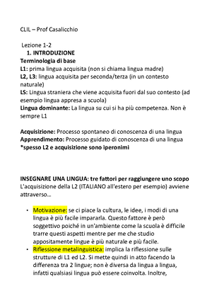 Clil completo tesi - TESI COMPLETA CLIL - 1 Clil methodology Launched ...