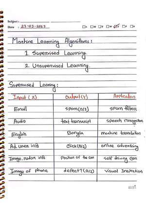 ML Unit - 3 decode - machine learning - Machine Learning - Studocu