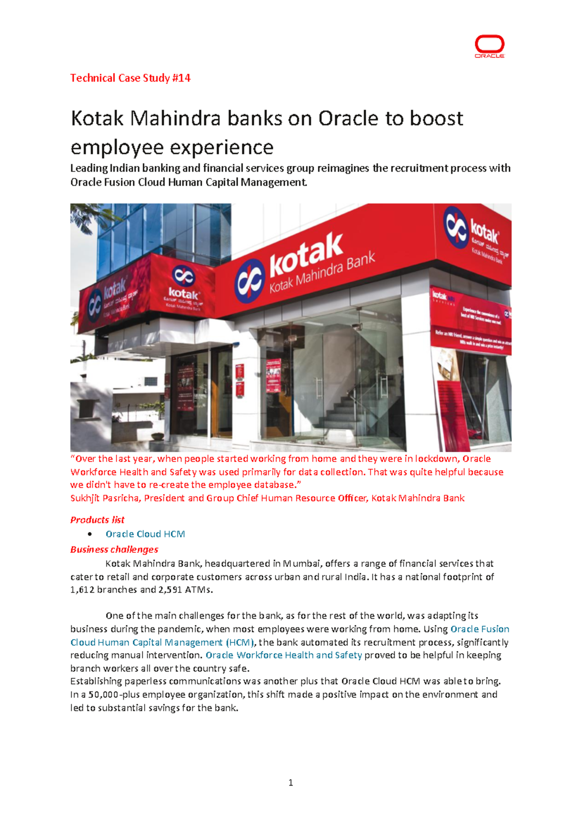 Kotak Bank - Good - 1 Technical Case Study # 14 Kotak Mahindra banks on ...