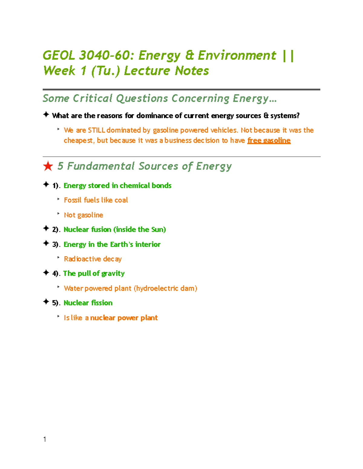 GEOL 3040 - Week 1, Part 2 Lecture Notes - GEOL 3040-60: Energy ...