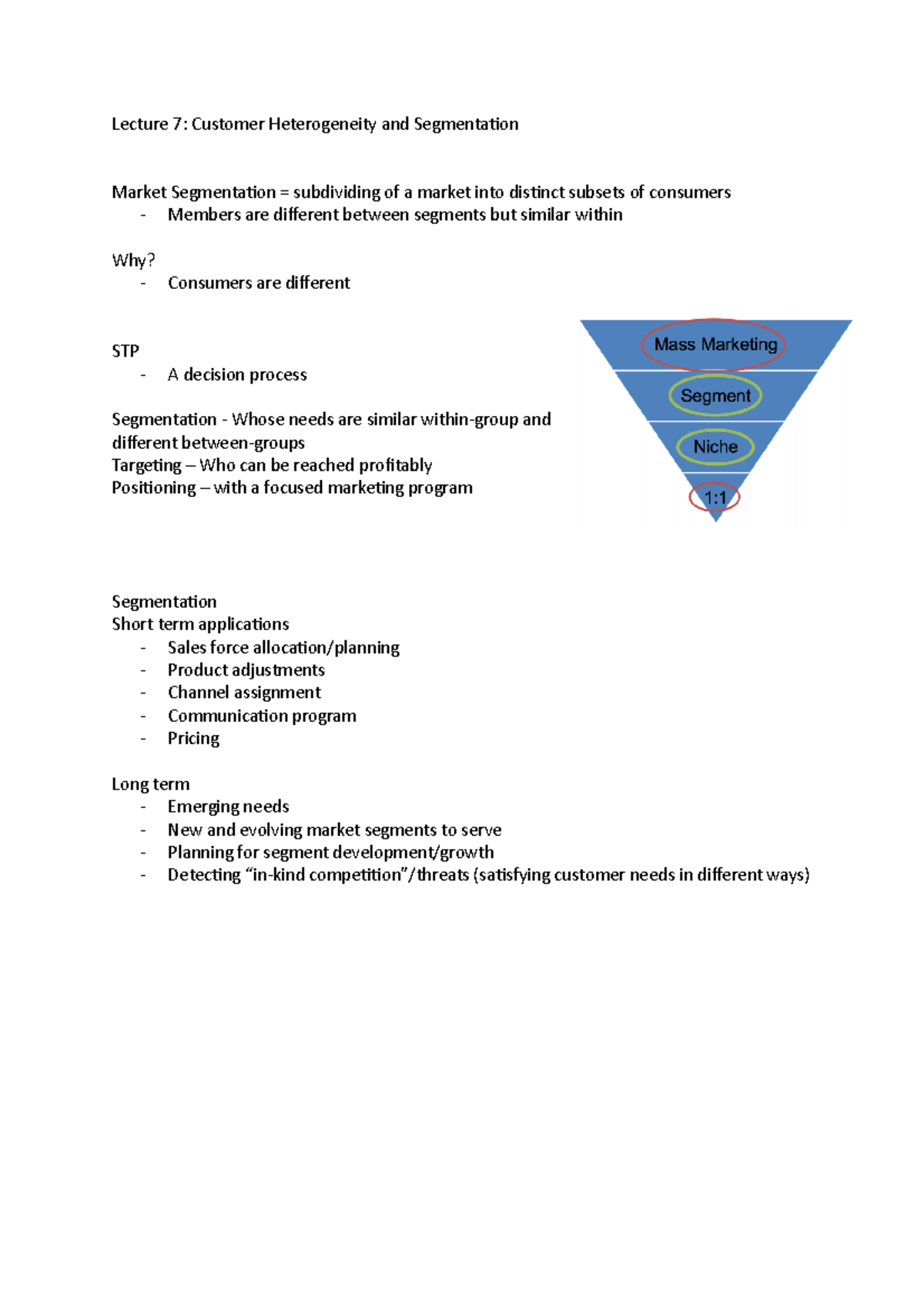 Lecture 7 - sdf - Lecture 7: Customer Heterogeneity and Segmentation ...