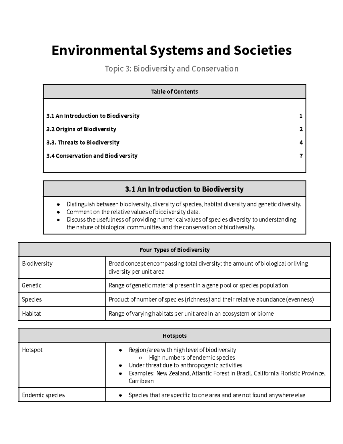 3. Biodiversity and Conservation - Environmental Systems and Societies ...