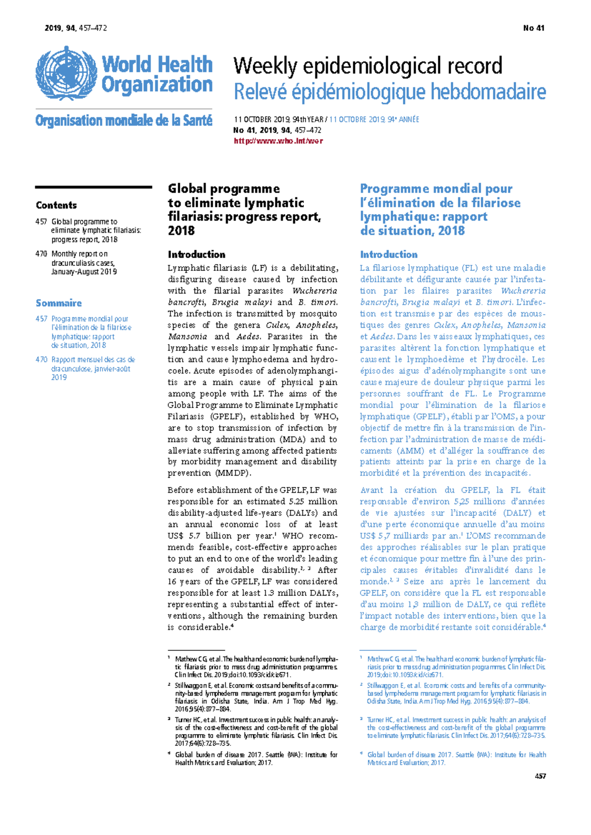 WHO 2018 FL report - Weekly epidemiological record Relevé ...