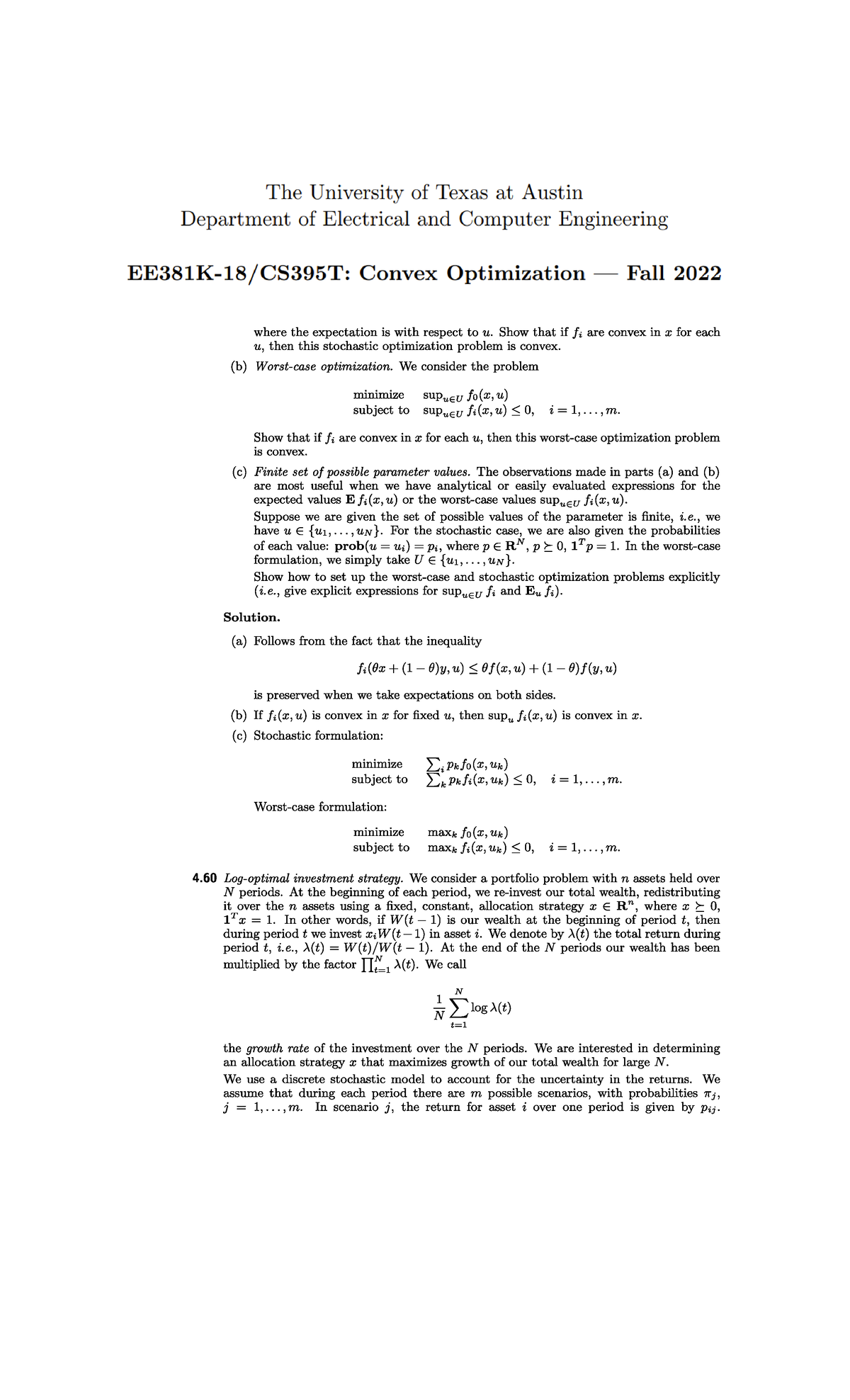Convex Practice 122 Ece 381k Studocu