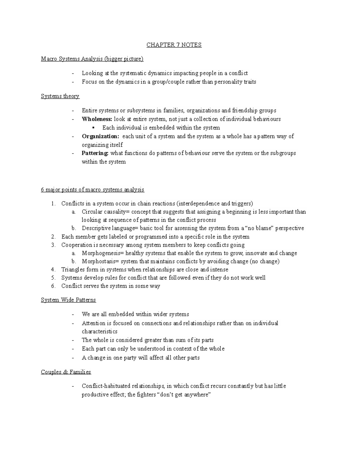 Chapter 7 Notes - CHAPTER 7 NOTES Macro Systems Analysis (bigger ...