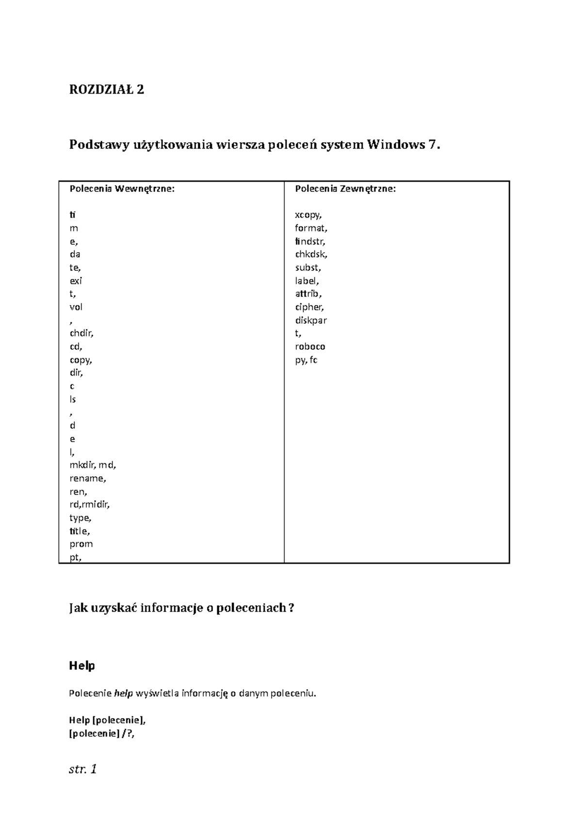 Komendy Windows - programowanie, polecenia wiersz poleceń - ROZDZIAŁ 2 ...