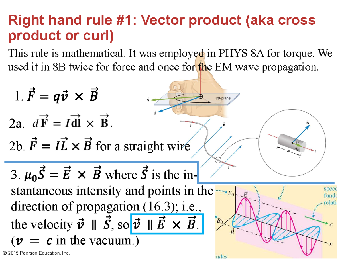 Three Right Hand Rules-5Nov2024 - Slide 1 Right hand rule #1: Vector ...