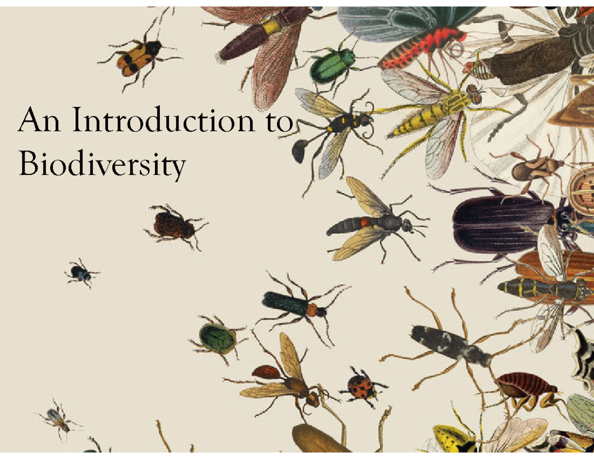 2022 L02 Biodiversity FULL Slides - An Introduction to Biodiversity ...