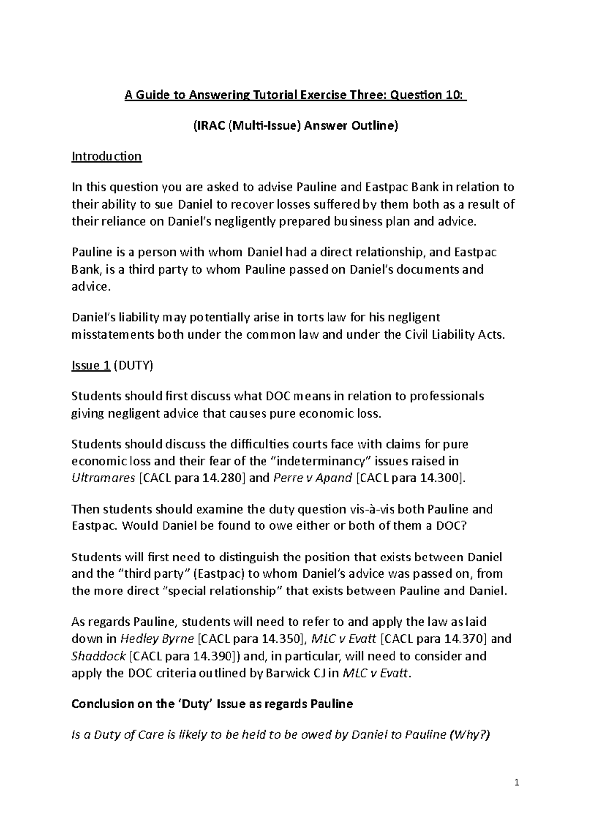 A Guide to Answering Tutorial Exercise Three (Q10)(1) copy - A Guide to ...