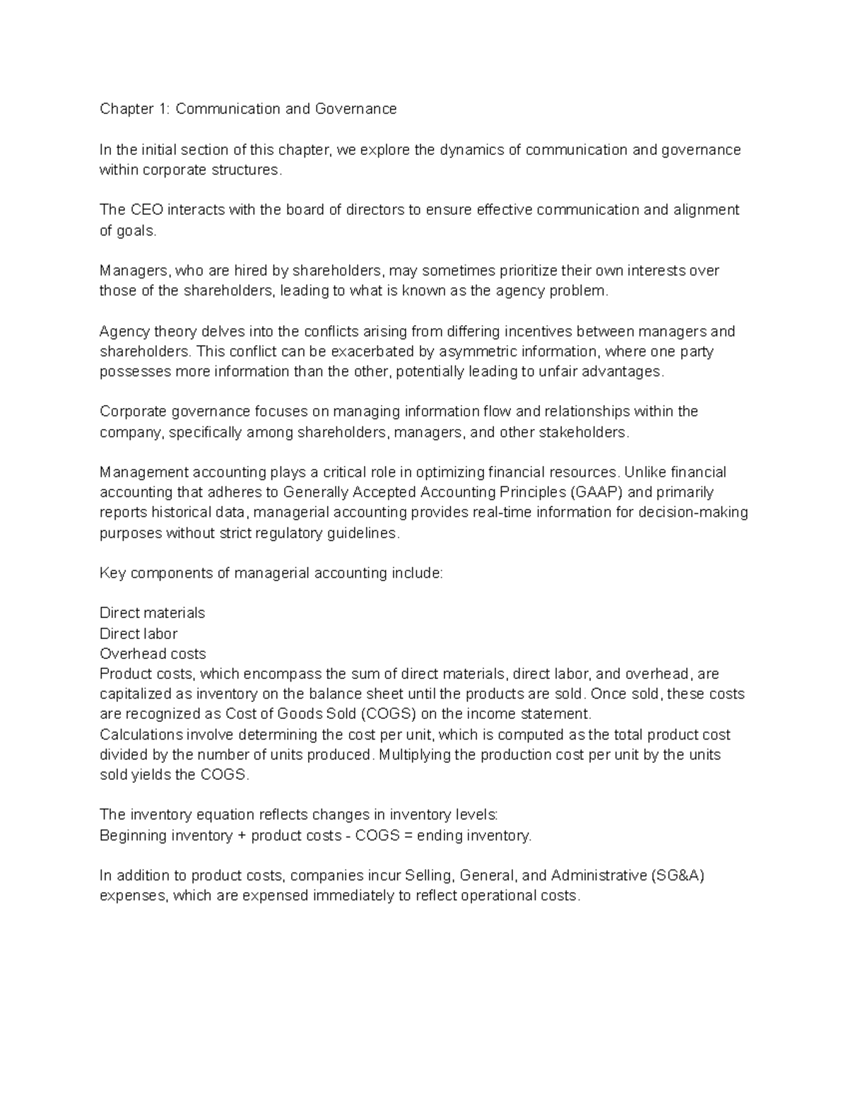 Chapter 1 Communication and Governance - Chapter 1: Communication and ...