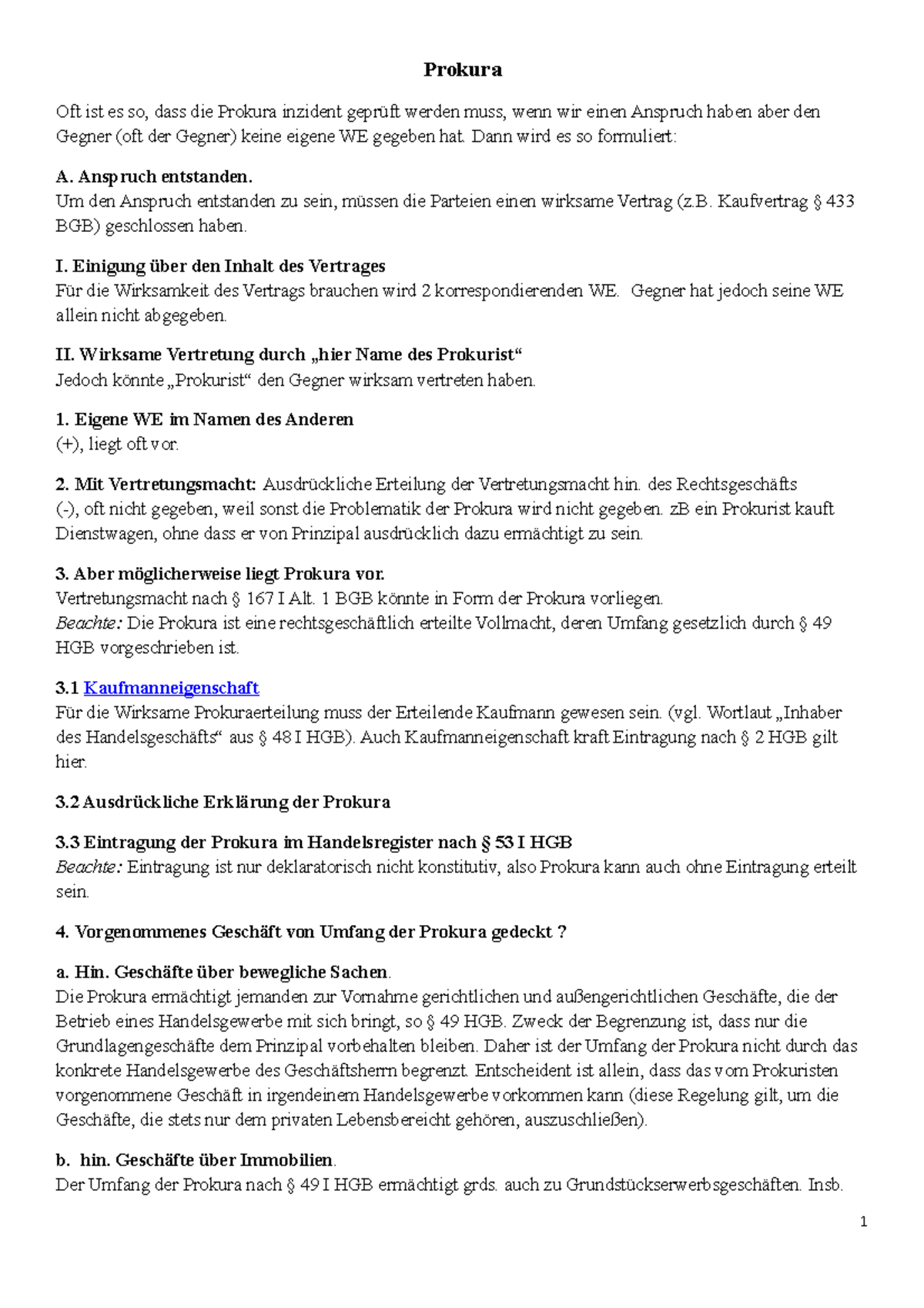 Prokura Voraussetzungen und Schemata - Prokura Oft ist es so, dass die ...