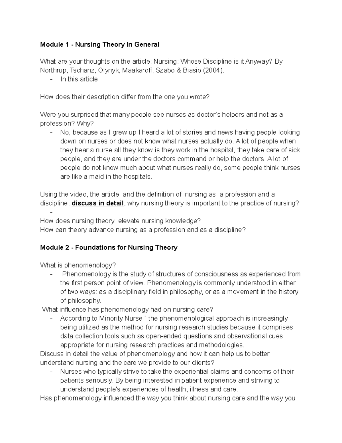 Nursing Theory Feb 2023 - Module 1 - Nursing Theory In General What are ...