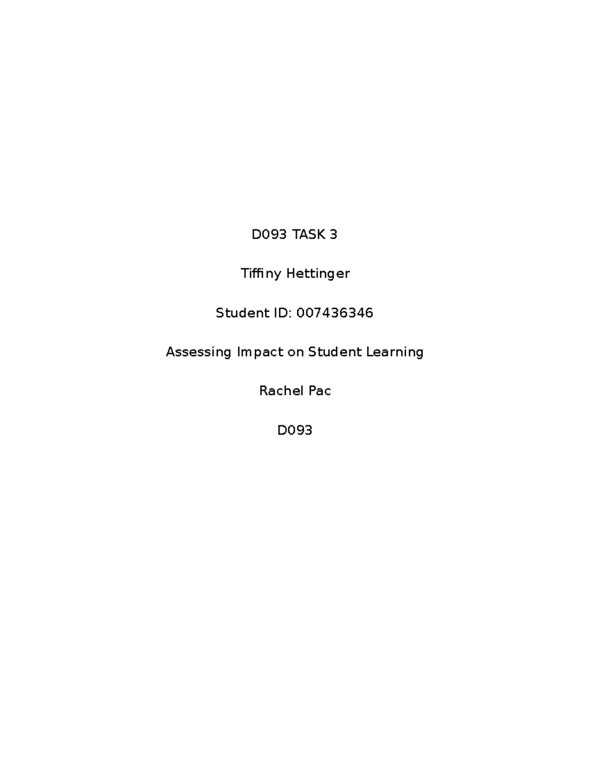 D093 TASK 3 - 3 videos with questions, passed first try - D093 TASK 3 ... D093 TASK 3 - 3 videos with questions, passed first try - D093 TASK 3 ...