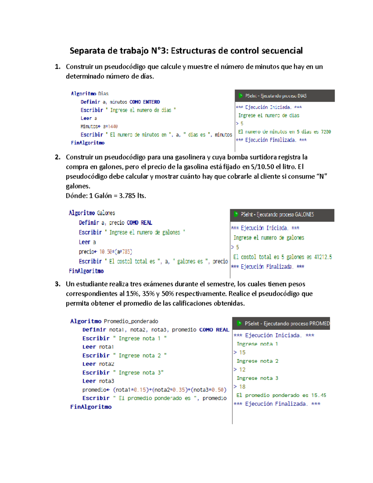 Ejercicio propuesto en clase 3 - Separata de trabajo N°3: Estructuras ...