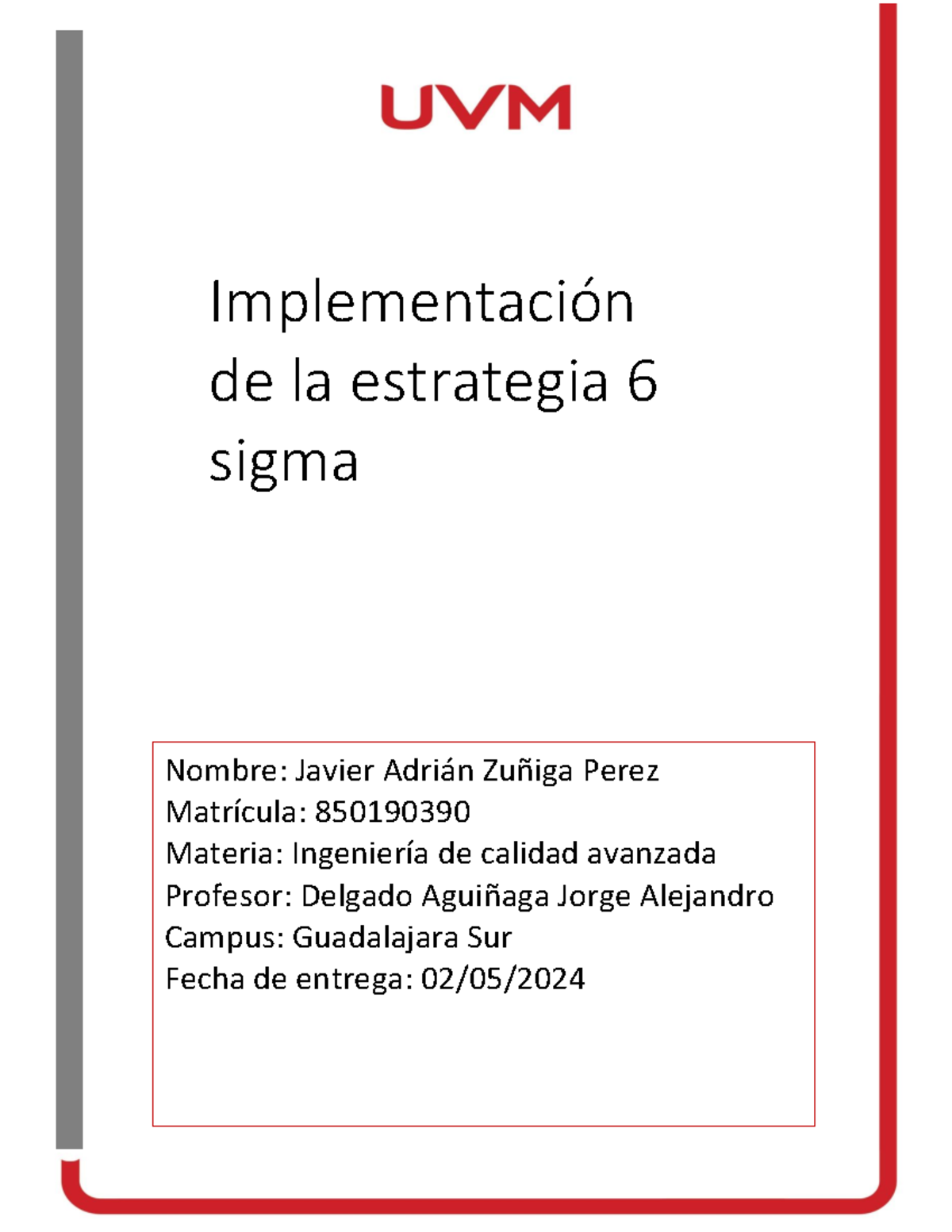 Implantación de la estrategia Seis Sigma - Implementación de la ...