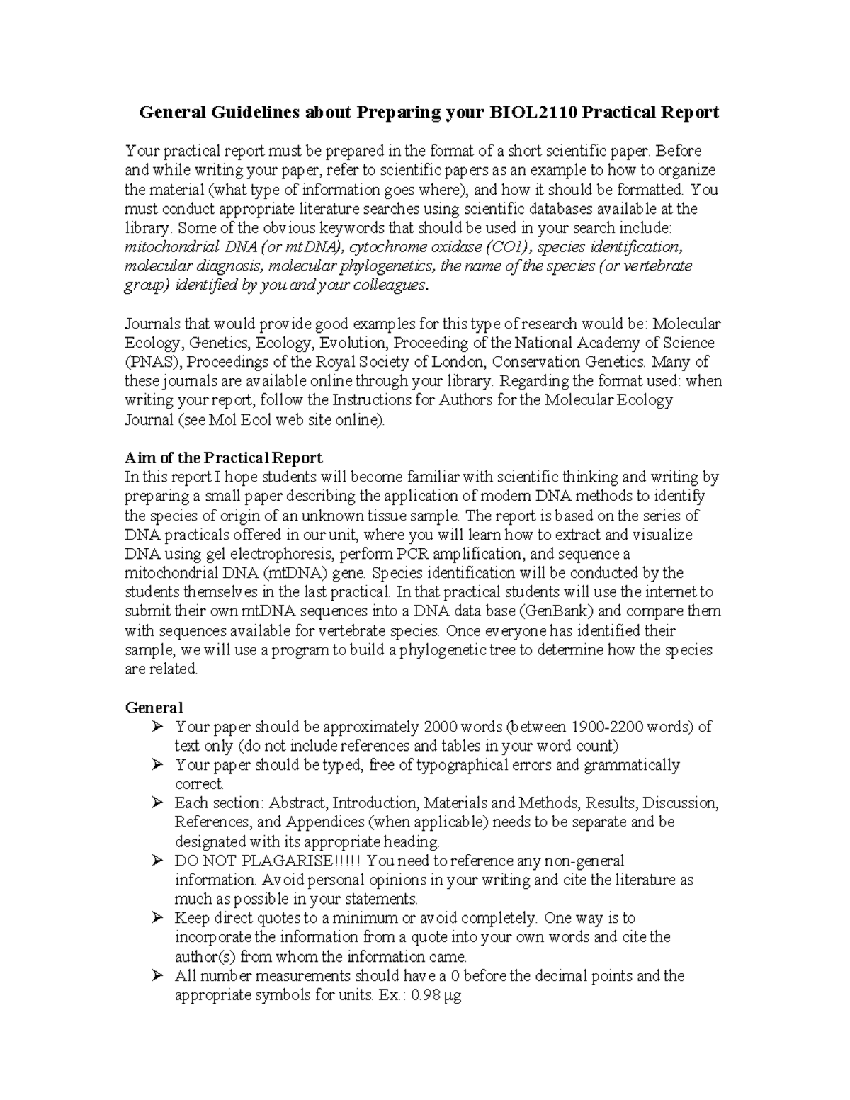 Guidelines PRAC Report - General Guidelines about Preparing your ...