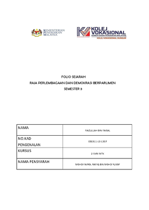 Folio Penghayatan Etika - MPU 2172 PENGHAYATAN ETIKA DAN PERADABAN KURSUS : 1 DVM DKB TAJUK ...