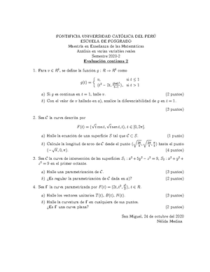 PC1 2021 - calculo vectorial - Calculo Vectorial - Studocu
