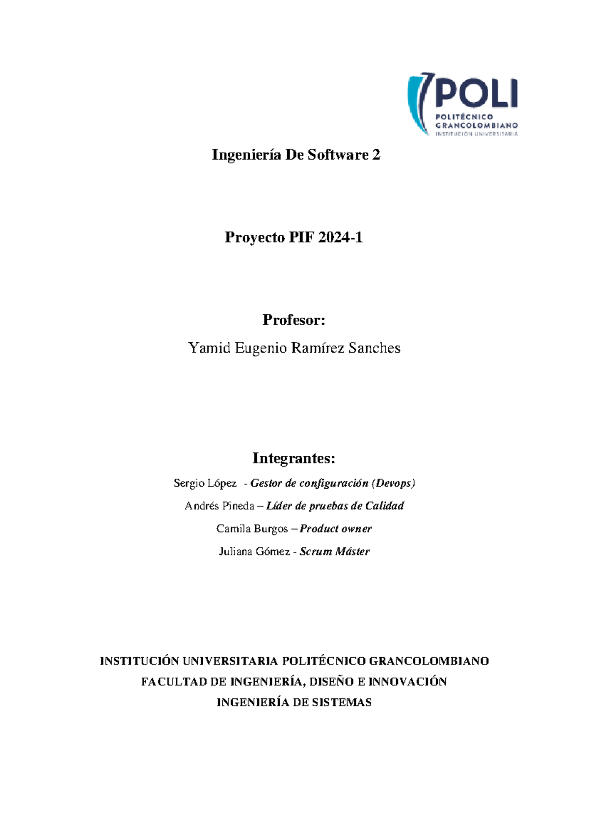 Ingenieria de Software 2 - Ingeniería De Software 2 Proyecto PIF 2024 ...