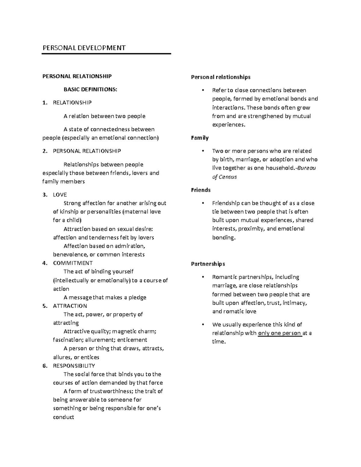 Personal Development - 2ND Quarter Reviewer - PERSONAL DEVELOPMENT ...