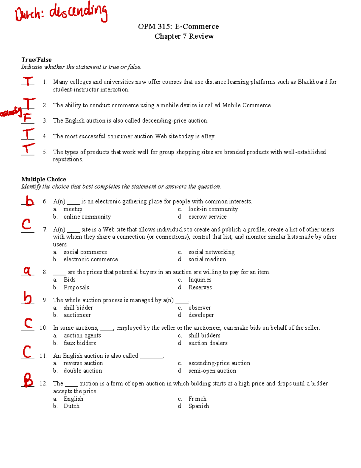 Chapter 7 8 web security e commerce - OPM 315: E-Commerce Chapter 7 ...