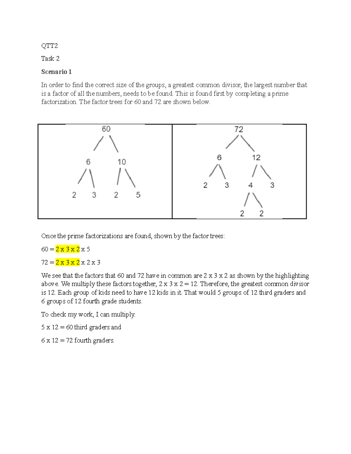 QTT2 Task 2 Number Theory - MATH 1709 - WGU - Studocu