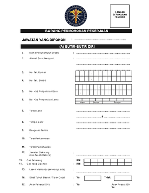 Contoh Borang Maklum Balas - BORANG MAKLUM BALAS BAHAGIAN A : MAKLUMAT ...