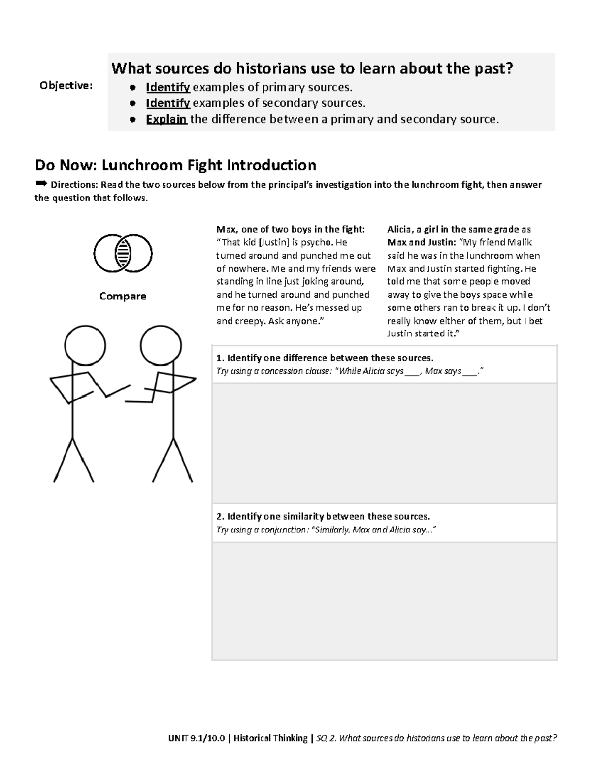 Copy of 1.1 What sources do historians use to learn about the past ...