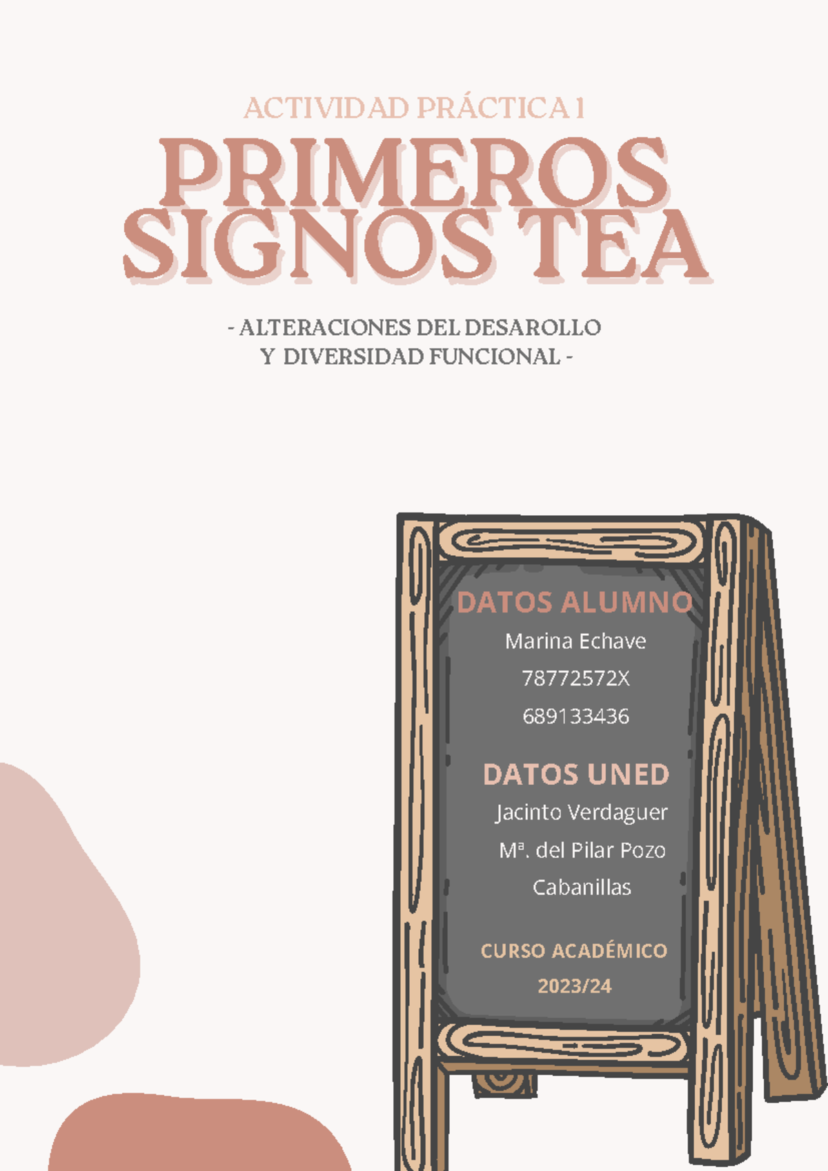 PEC Propuesta 1 - PRIMEROSPRIMEROS SIGNOS TEA SIGNOS TEA ACTIVIDAD ...