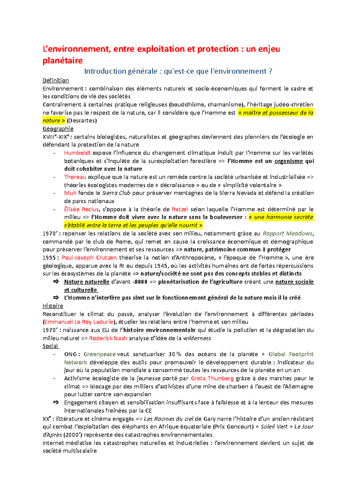 Écologie - Cours complet autour du chapitre sur l'environnement - L ...