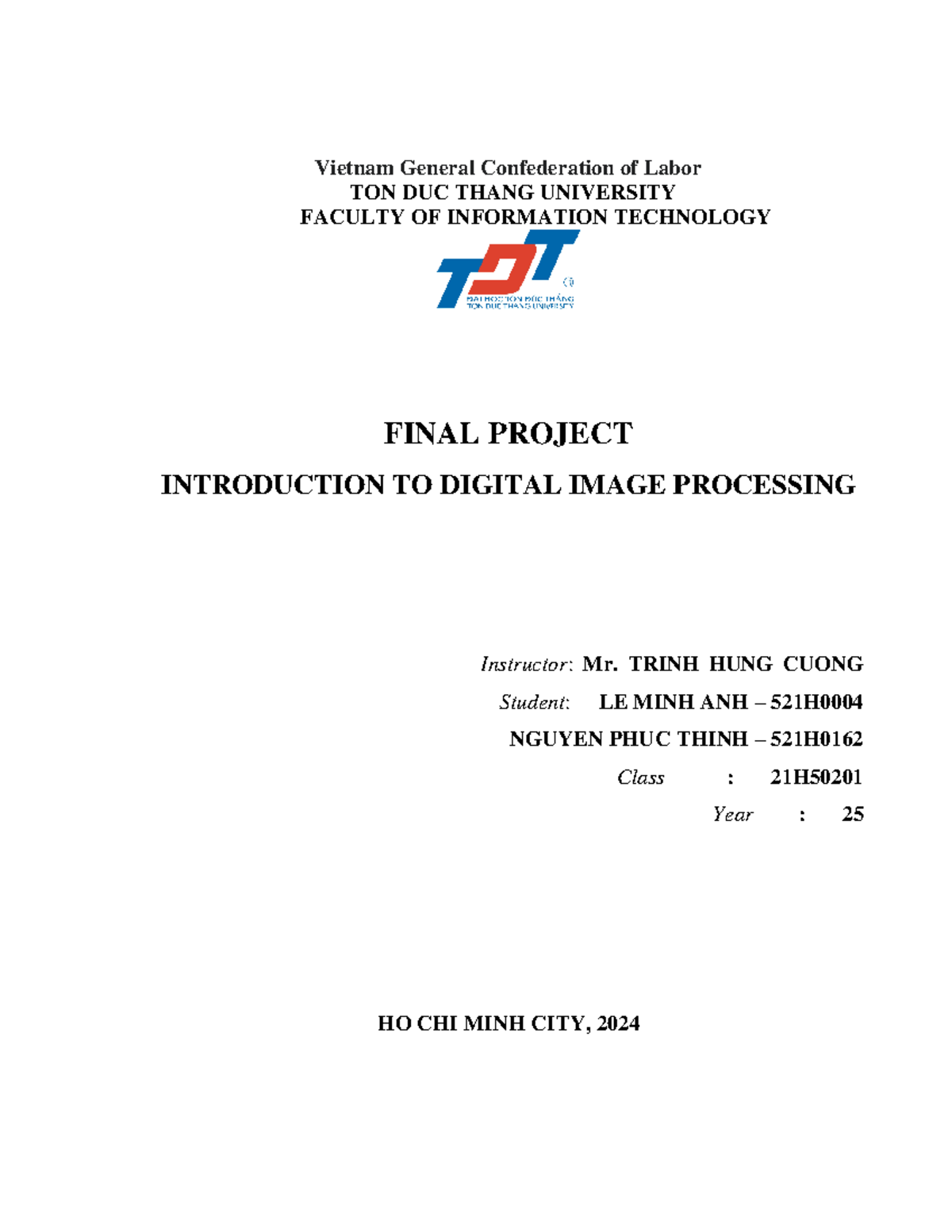 Final project digital image processing - Vietnam General Confederation ...
