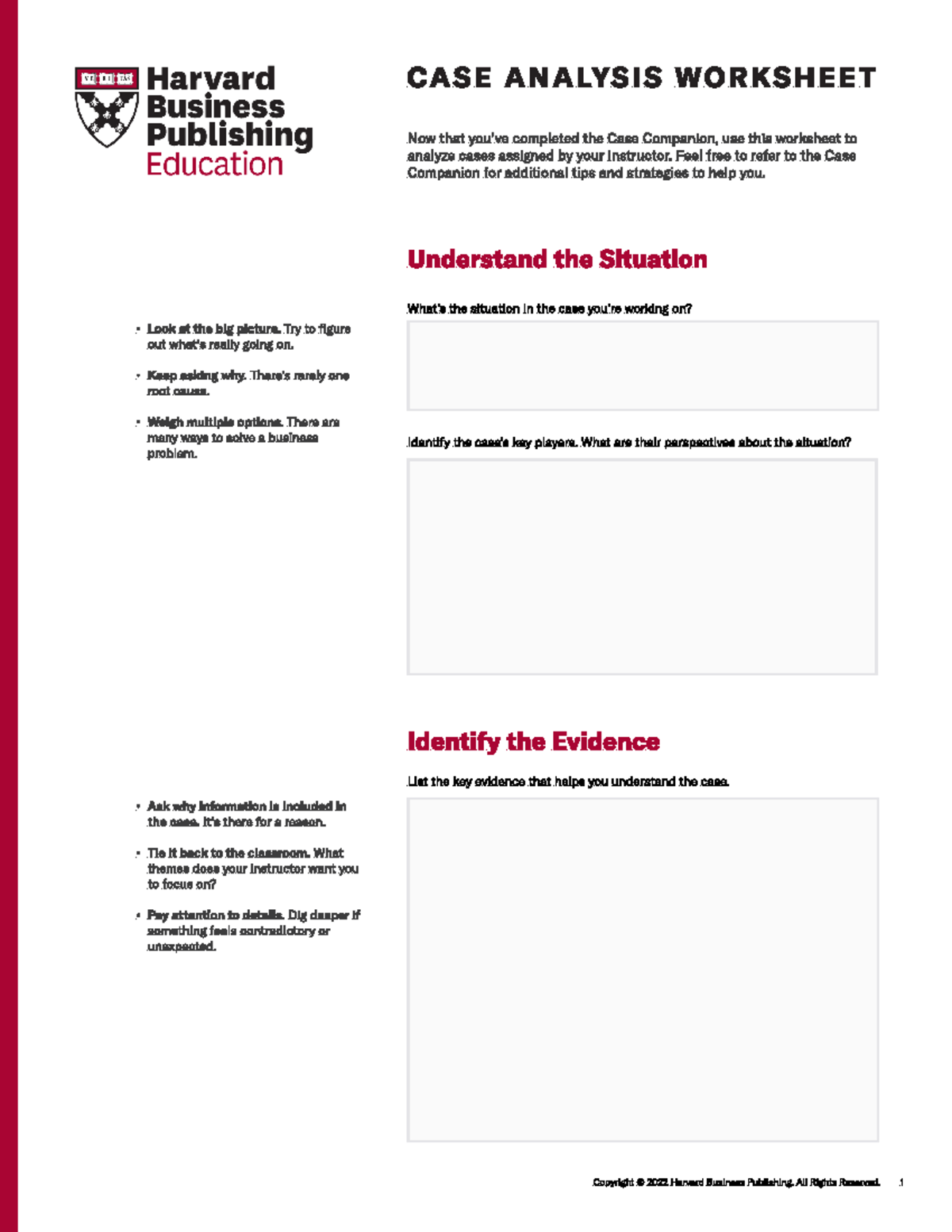 Case-Analysis-Checklist HBP Education Form en - Now that you’ve ...