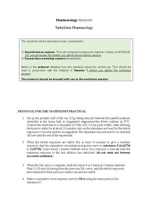 PHAR0008 rubefacients handout 22-23 - Pharmacology PHAR Responses in ...