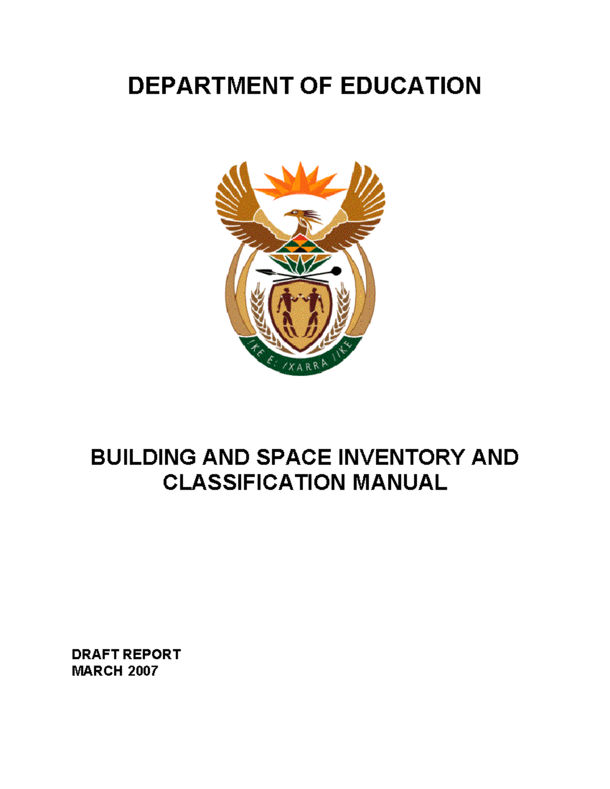 Manualbuildingandspaceinventoryclassification - DEPARTMENT OF EDUCATION ...