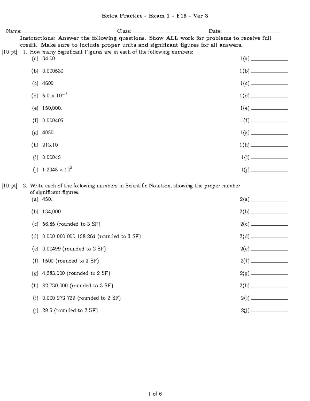 Exam1 - practice - Name: Class: Date: Instructions: Answer the ...