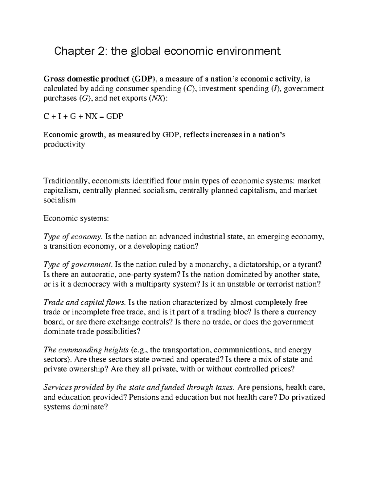 Chapter 2 global marketing textbook notes - MRKT 5313 - PVAMU - Studocu