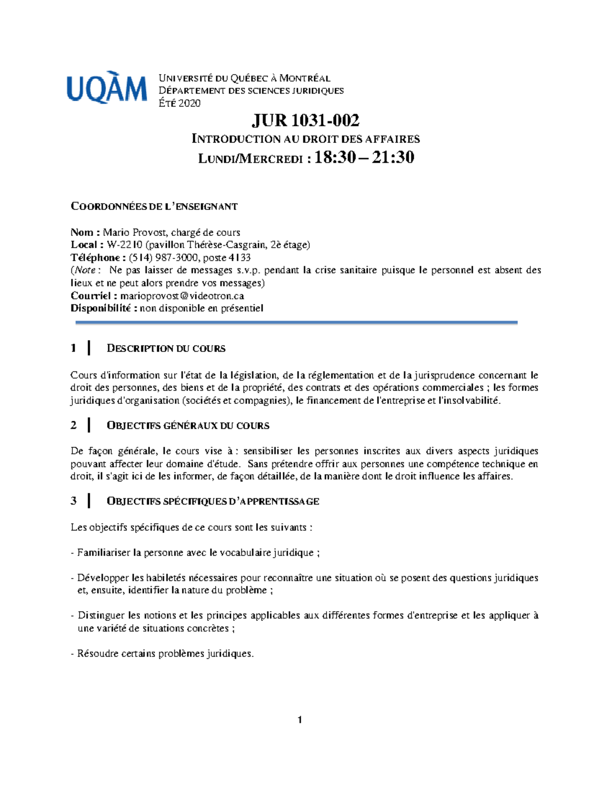 JUR 1031-002, été 2020 - Warning: TT: undefined function: 32 Warning ...