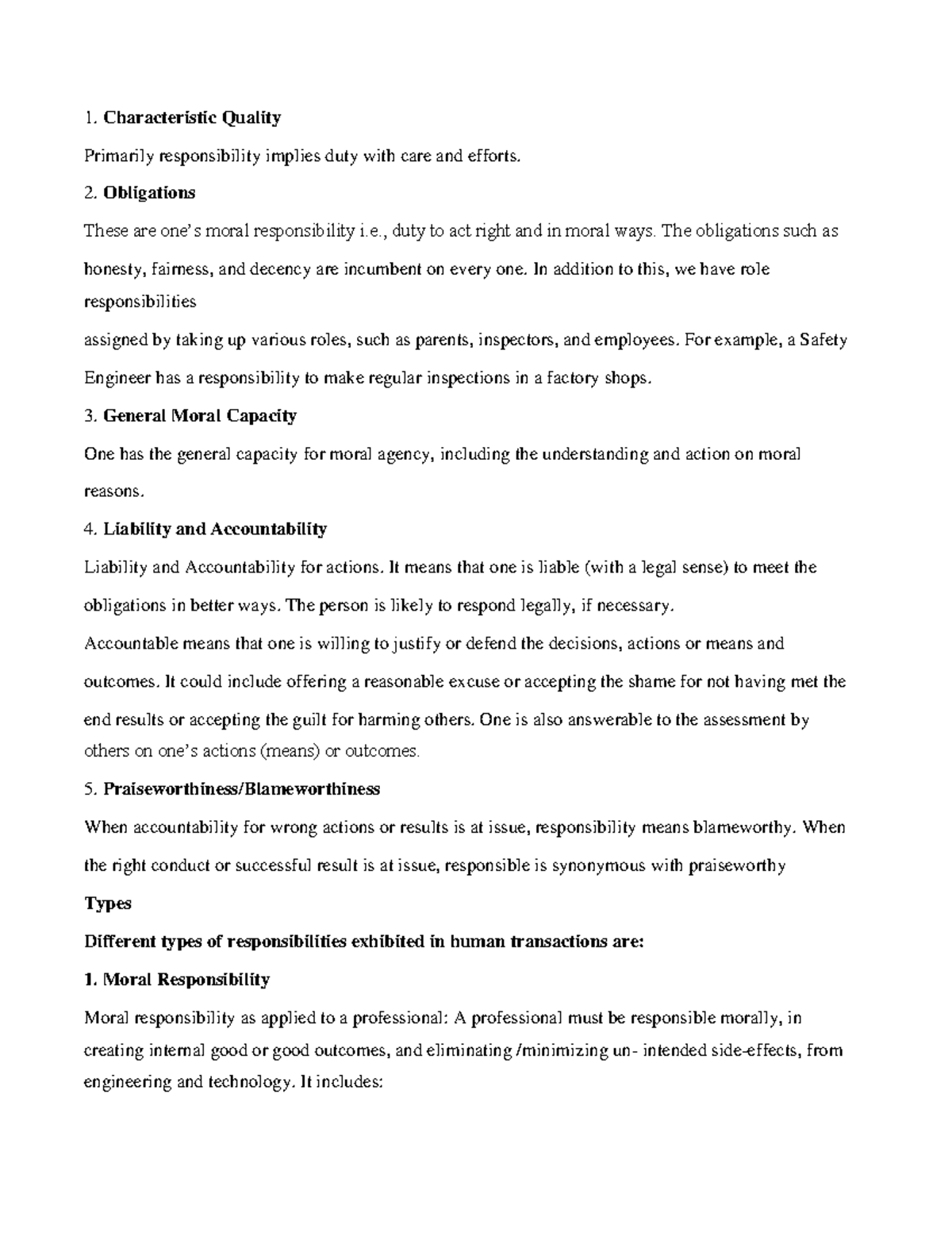 Human Values Ethics-10 - Characteristic Quality Primarily ... Human Values Ethics-10 - Characteristic Quality Primarily ...