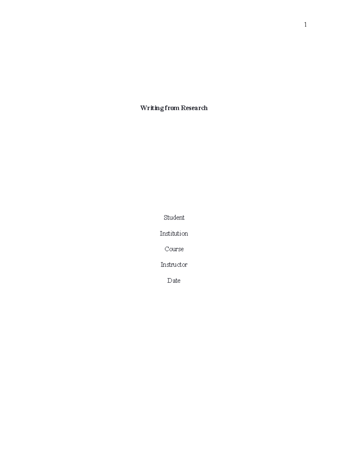 RERT - Class discussion notes - 1 Writing from Research Student ...