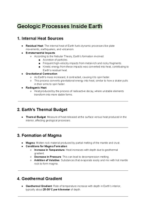 Geologic Processes ON THE Earths Surface - Geologic Processes on the ...