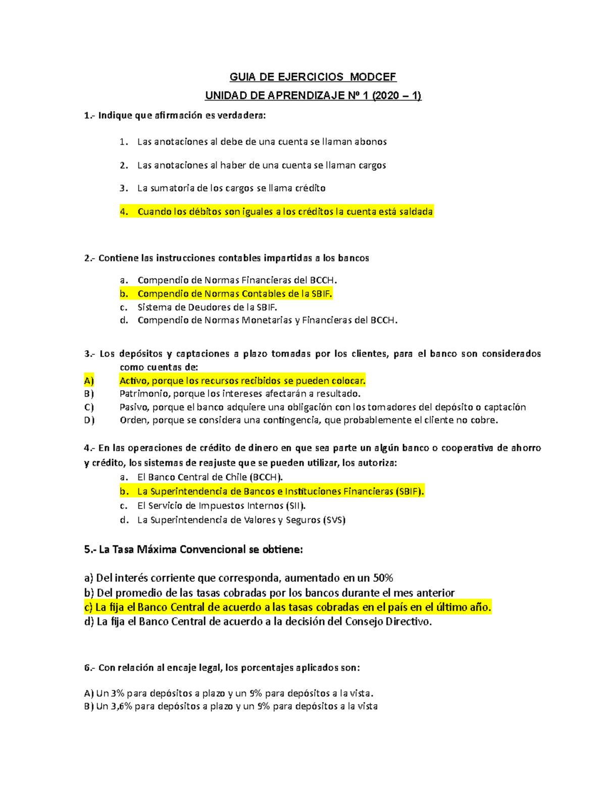 Ssssssss - Apuntes 22 - GUIA DE EJERCICIOS MODCEF UNIDAD DE APRENDIZAJE ...