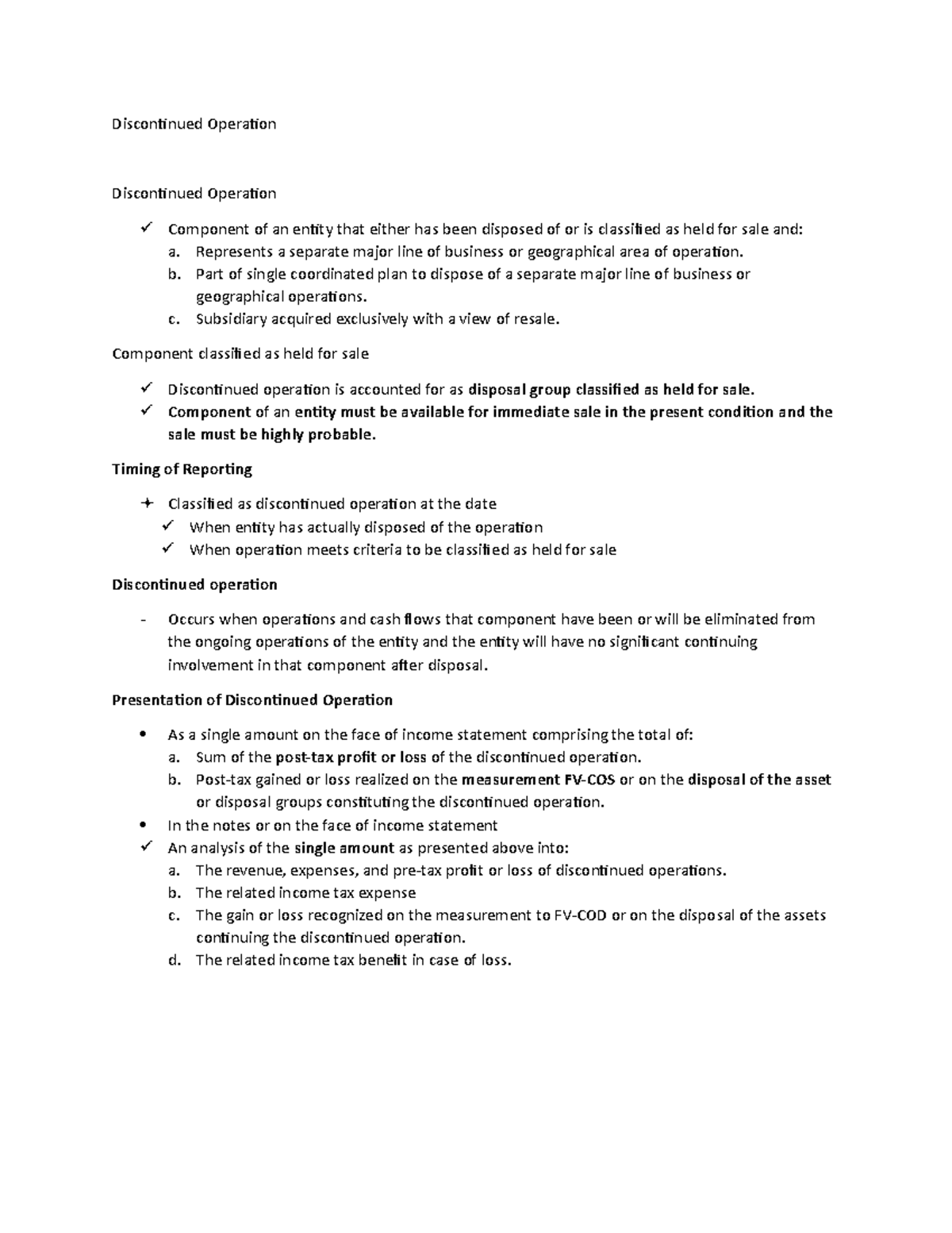 Discontinued Operation 2021 - Discontinued Operation Discontinued ...