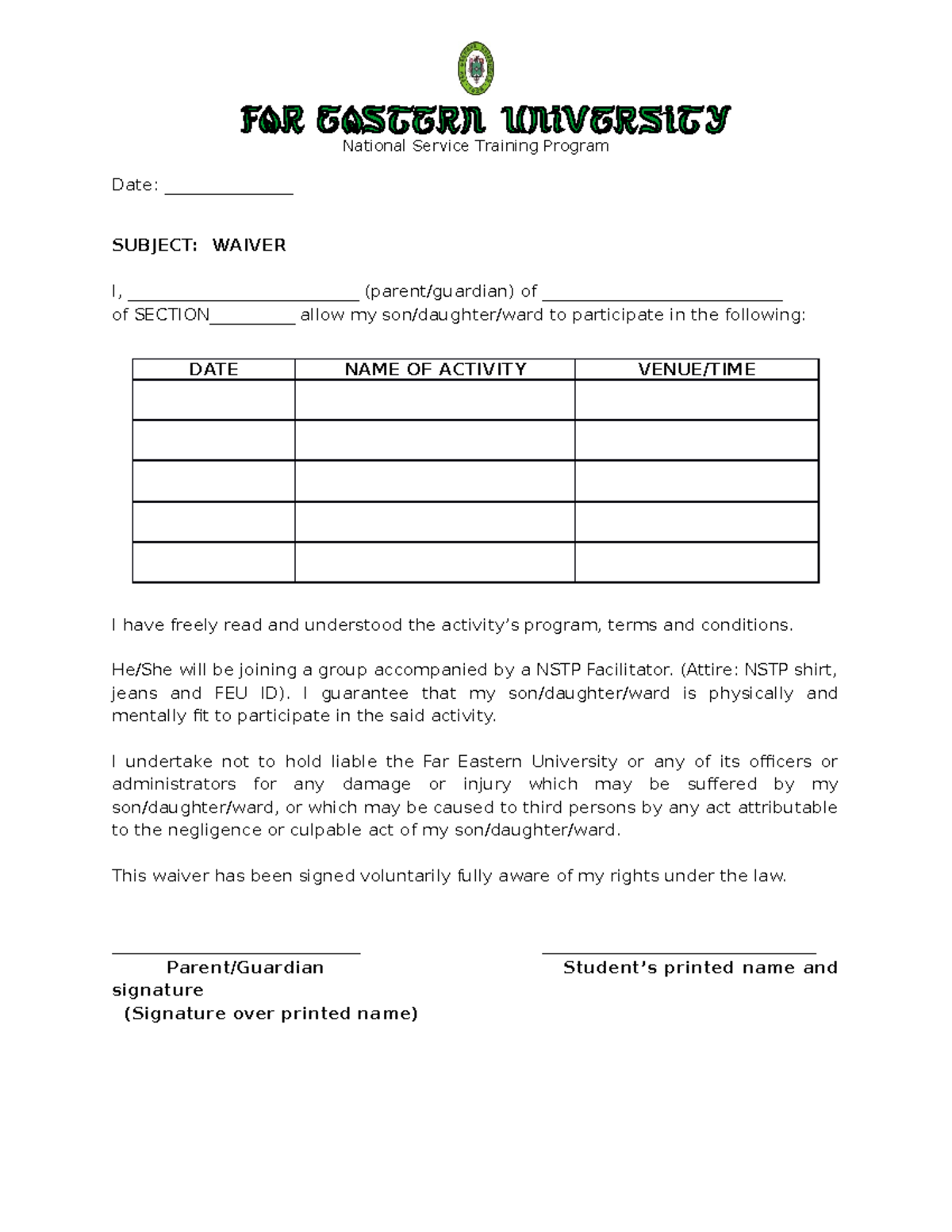 NSTP-Waiver.new-9 - Hello - National Service Training Program Date ...