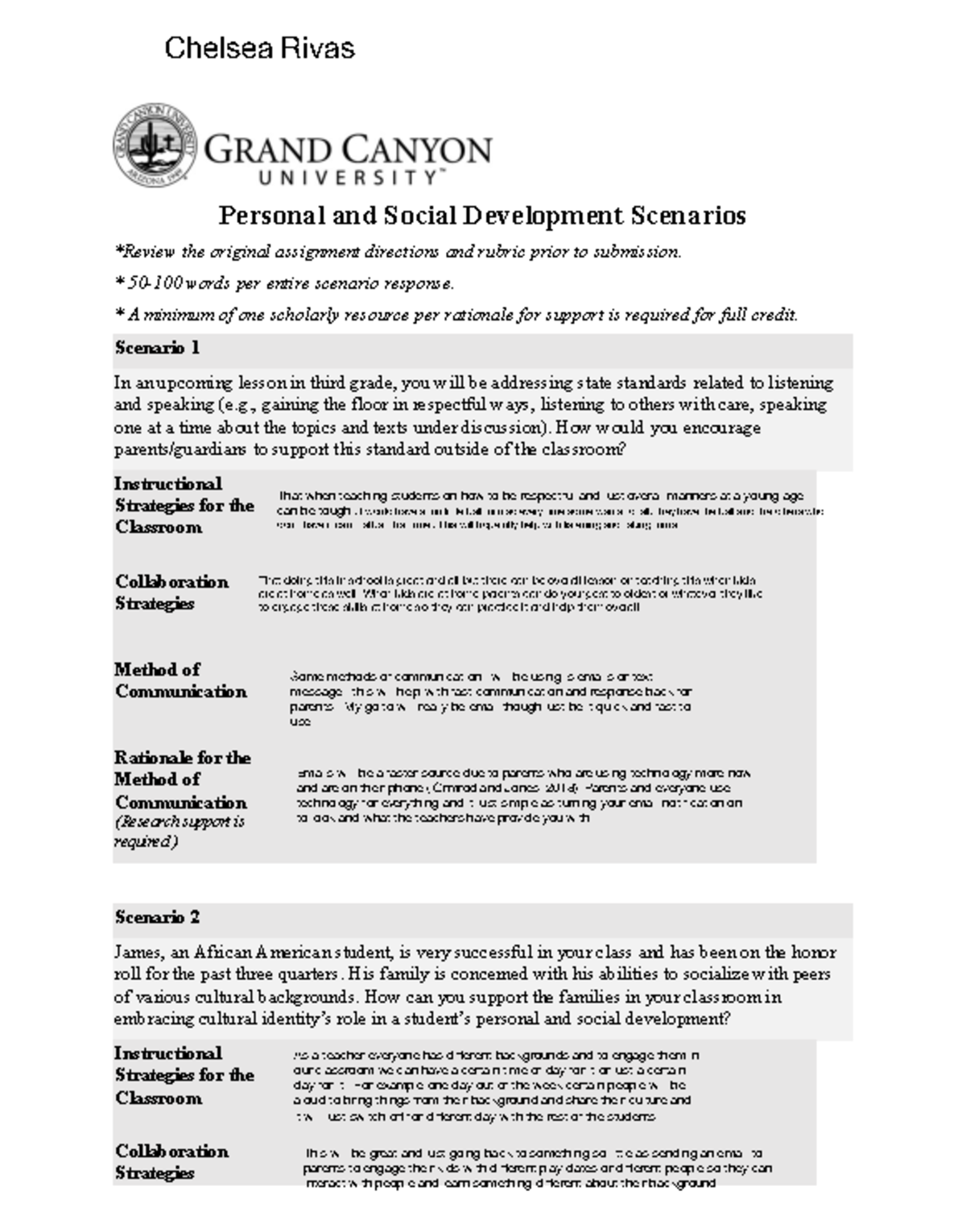 ELM-200-T5-Personal and Social Development Scenarios 2 - Personal and ...