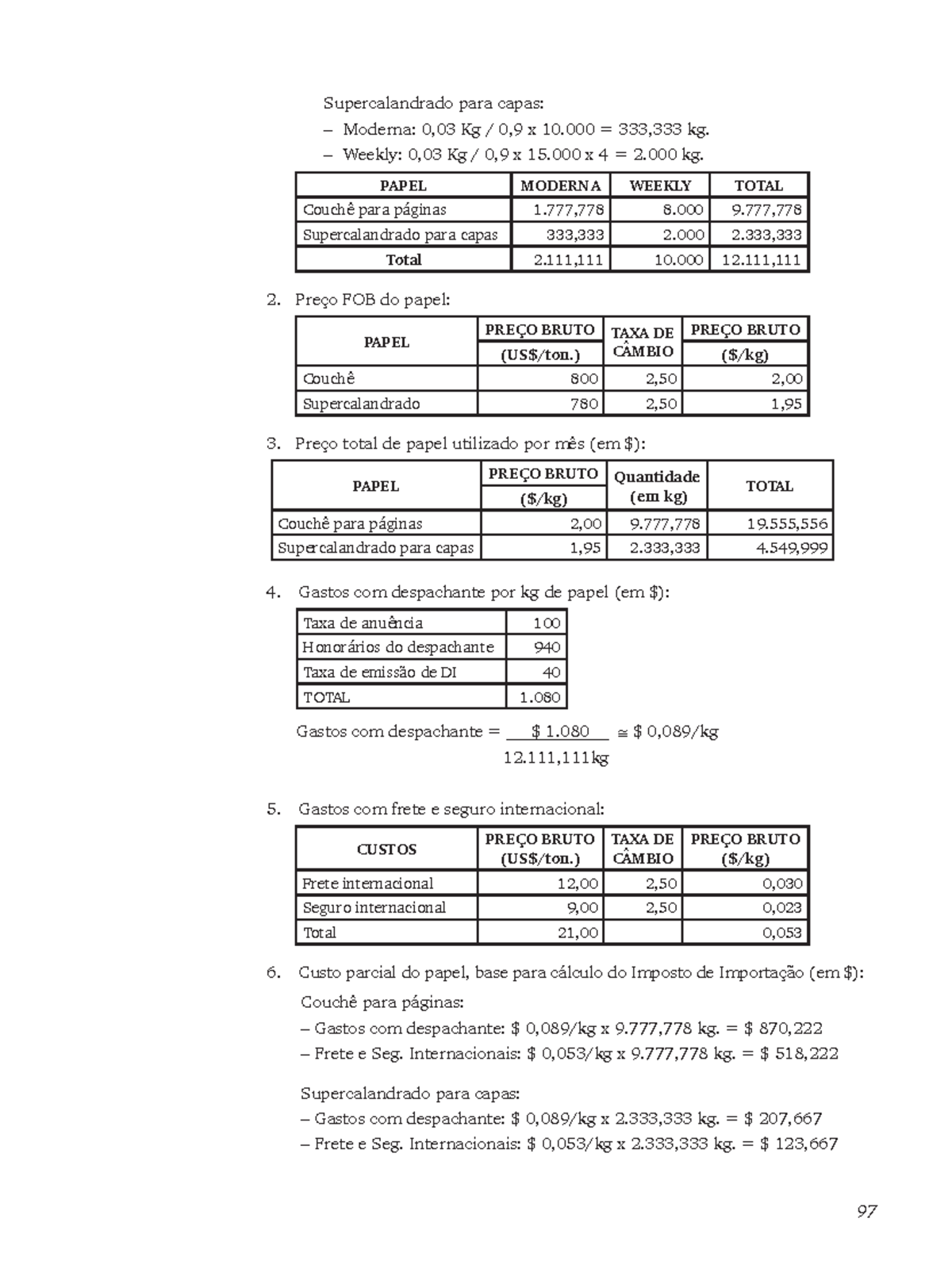 Contabilidade de Custos - 97 Supercalandrado para capas: – Moderna: 0 ...