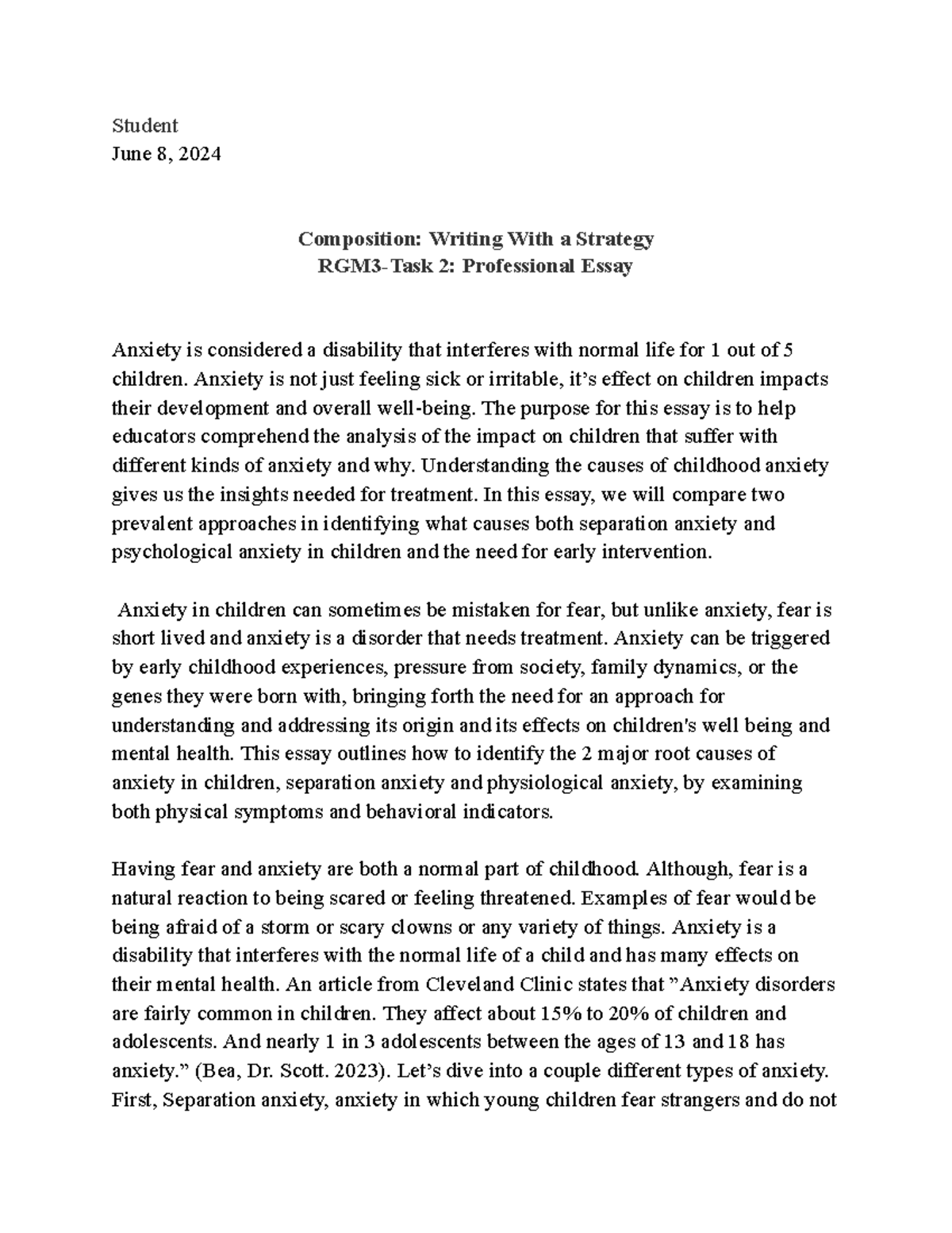RGM3-Task 2 - Student June 8, 2024 Composition: Writing With a Strategy ...