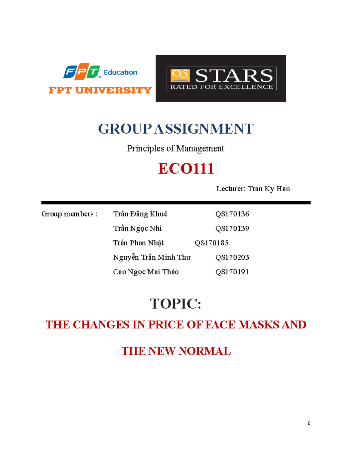 Eco111-group-pinkies-assignment-of-the - GROUP ASSIGNMENT Principles of Management ECO Lecturer ...